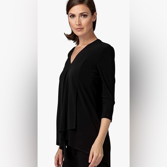 Joseph Ribkoff | Tops | Joseph Ribkoff Black Asymmetrical Top Tunic ...